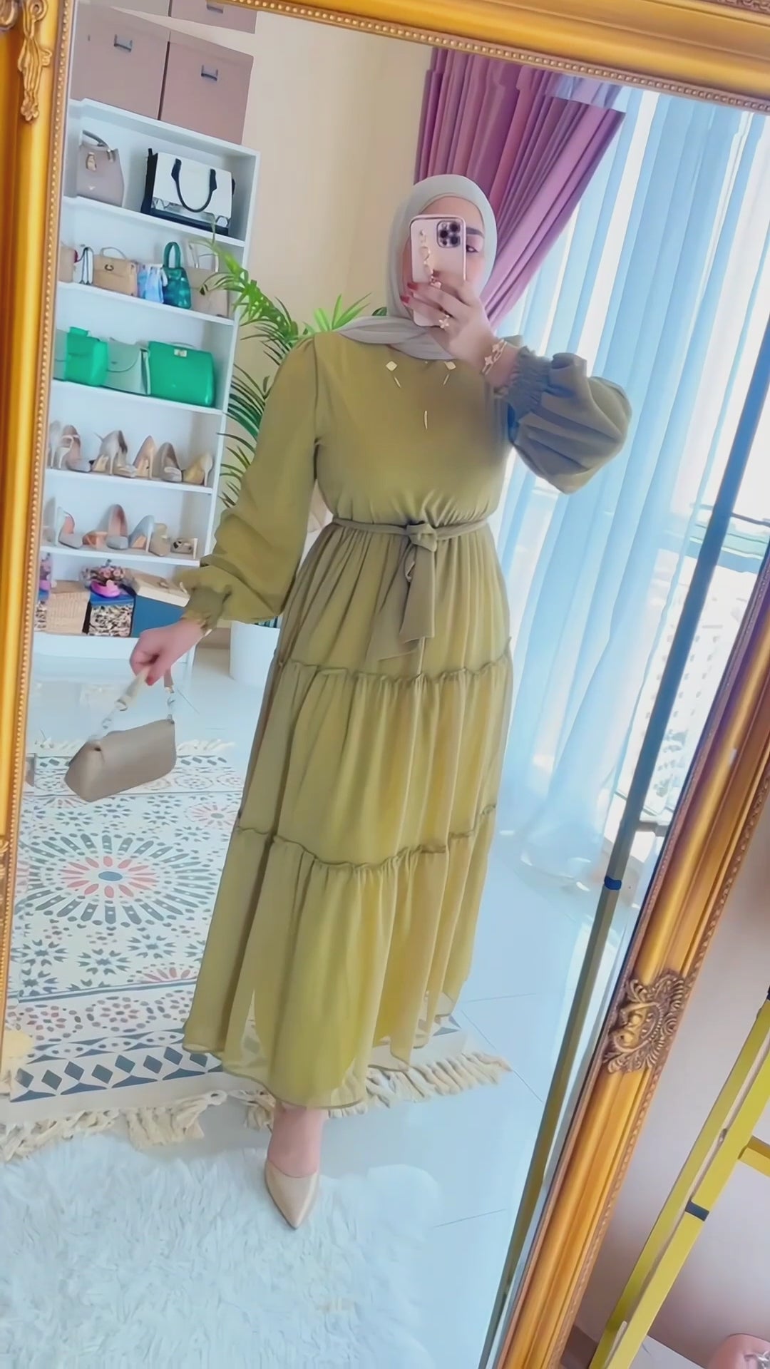 Fully lined chiffon dress – Yussra’s Style