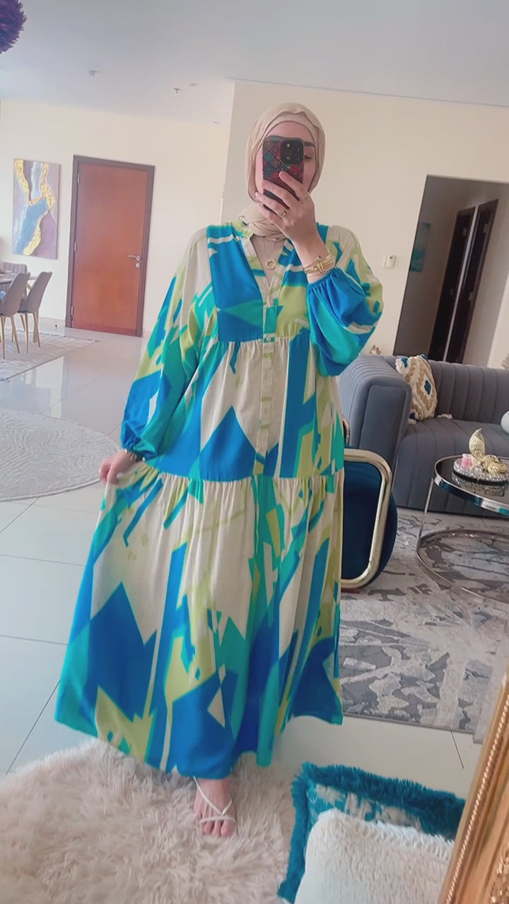 Printed Summer Dress – Yussra’s Style
